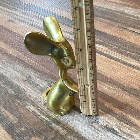 Accents | Vintage Solid Brass Big Ear Mouse Heavy Paperweight Figurine ...